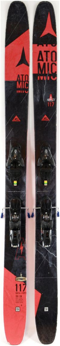 2016 Atomic Automatic 117 186cm Used Demo Skis w Bindings - Powder7
