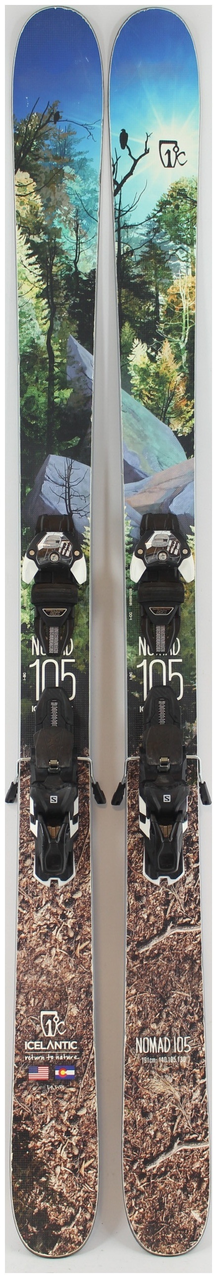 2019 Icelantic Nomad 105 191cm Used Demo Skis on Sale - Powder7