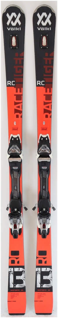 2020 Volkl Racetiger RC UVO Black 165cm Used Demo Skis w Bindings - Powder7